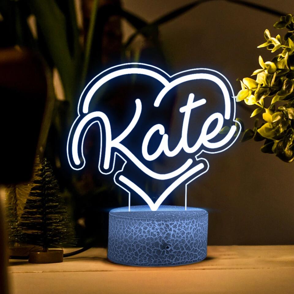 Personalized Name Nickname 3D Led Light - Loveable